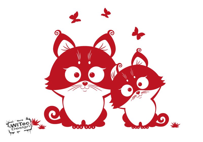 Katze Schmetterling Katzen Wandtattoo Wandaufkleber Kinderzimmer Katze Schmetterling Katzen Wandtattoo Wandaufkleber Kinderzimmer