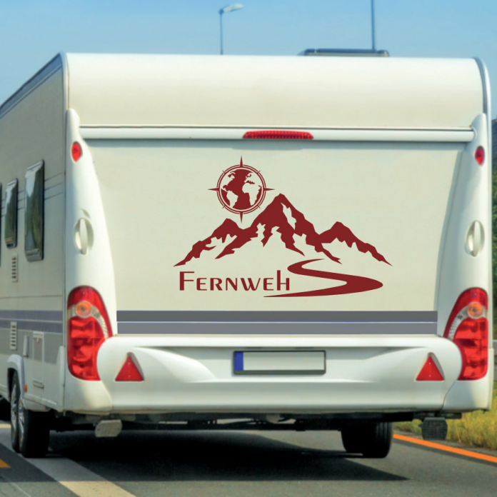 Wohnmobil Aufkleber Fernweh Weltkugel | abc-aufkleber.de Wohnmobil Aufkleber Fernweh Weltkugel | abc-aufkleber.de